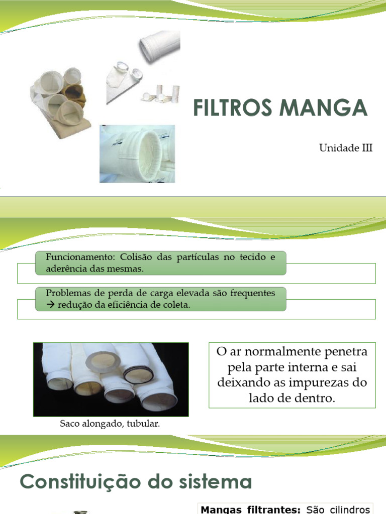 Equipamentos de Controle Da Poluição Do Ar - Unidade III - Filtros ...