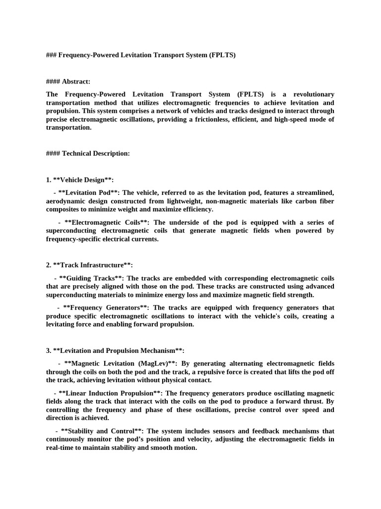 Electromagnetic Transportation Project 07-25 125618 | PDF | Electric ...