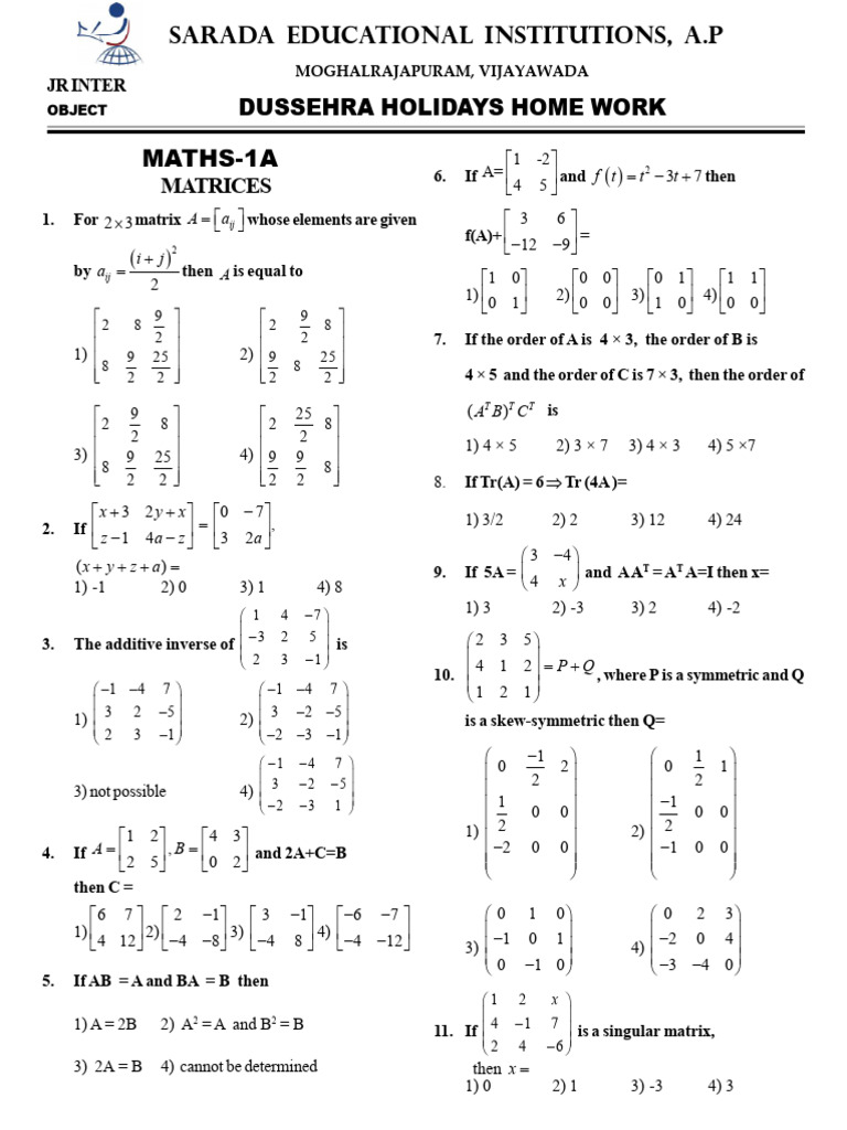 JR INTER DUSSEHRA OBJCTIVE HOMEWORK | PDF | Force | Collision
