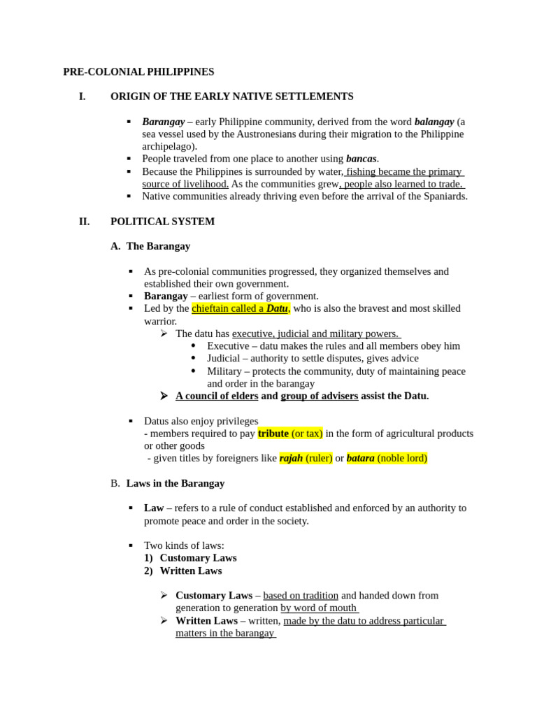Pre Colonial Philippines v2 | PDF | Philippines