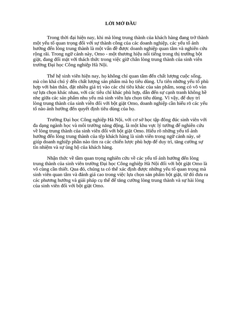 Báo Cáo Học Phần NC Mark OMO | PDF