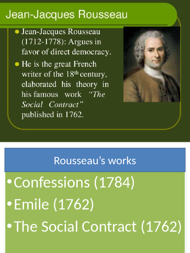 Rousseau's Social Contract Theory | PDF