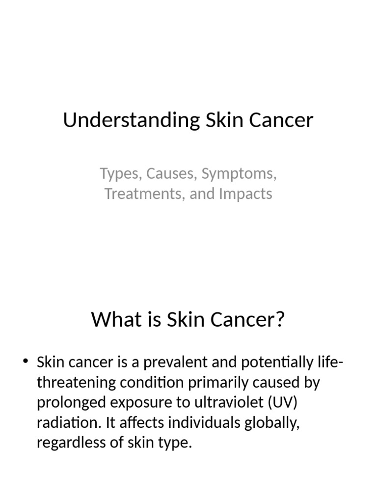 Skin Cancer Presentation | PDF