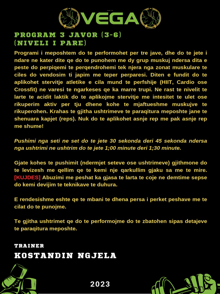 Program 3 Javor (3-6) Niveli I Pare | PDF