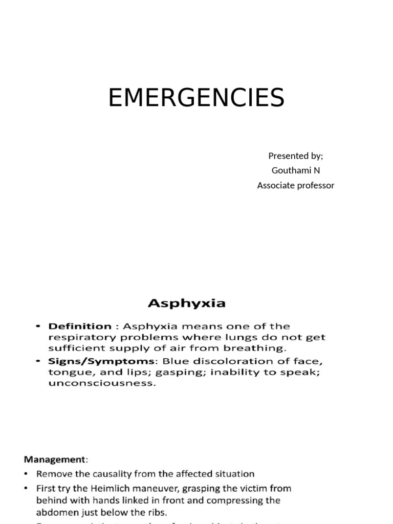 Emergency | PDF