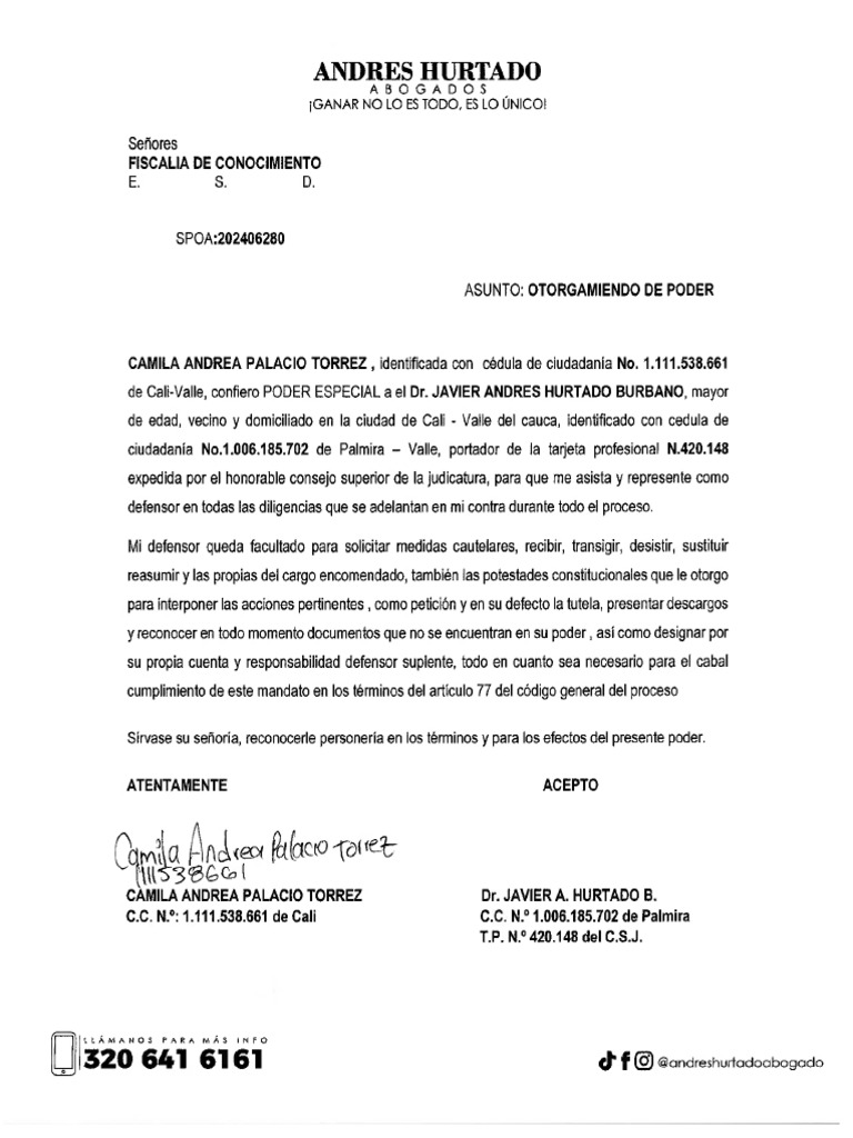 Otorgamiento de Poder | PDF