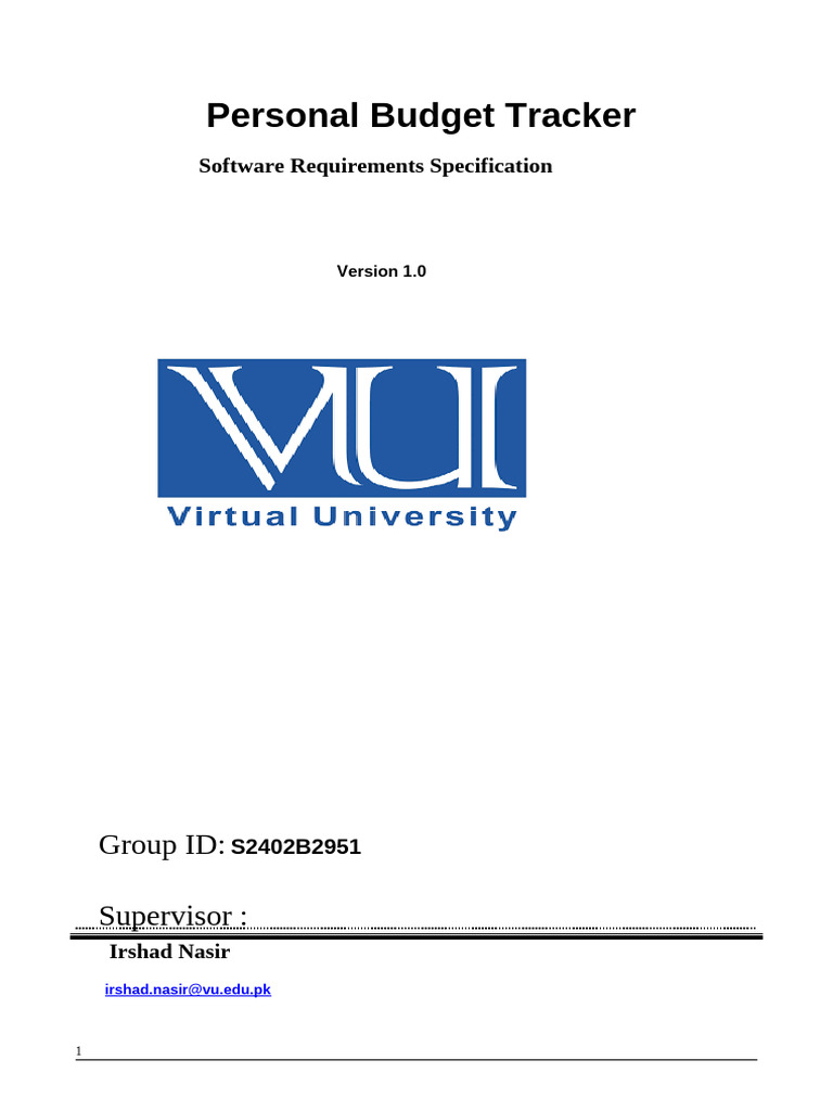Personal Budget Tracker | PDF