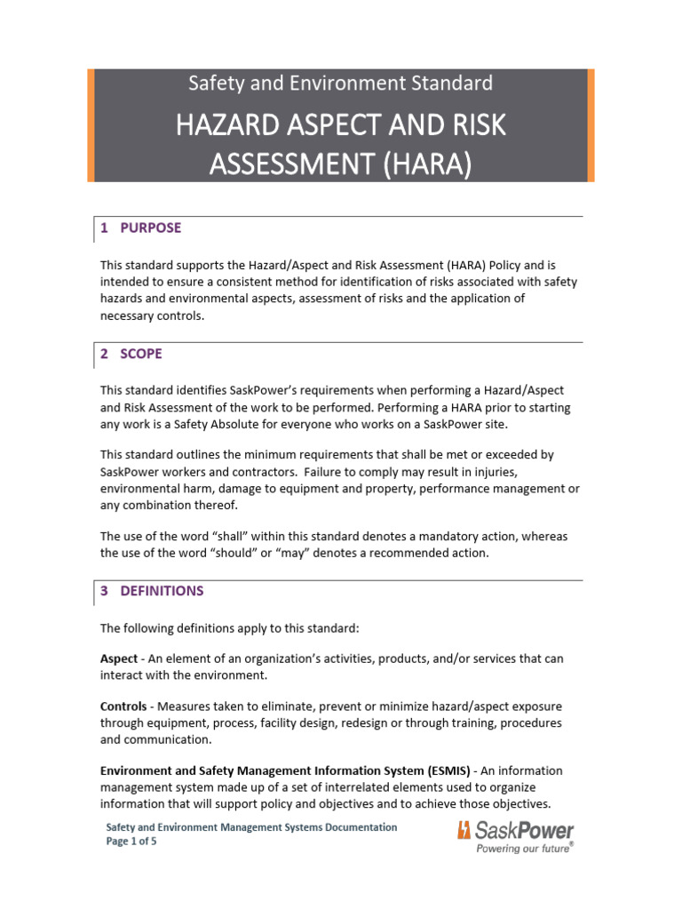 HARA | PDF | Risk | Risk Assessment