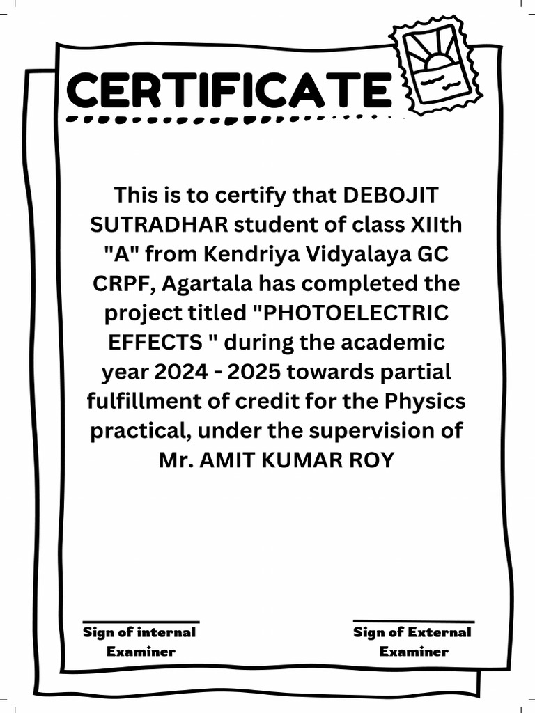 This Is To Certify That ANIRBAN GHOSH Student of Class XIIth A From Kendriy - 20241206 - 200509 ...