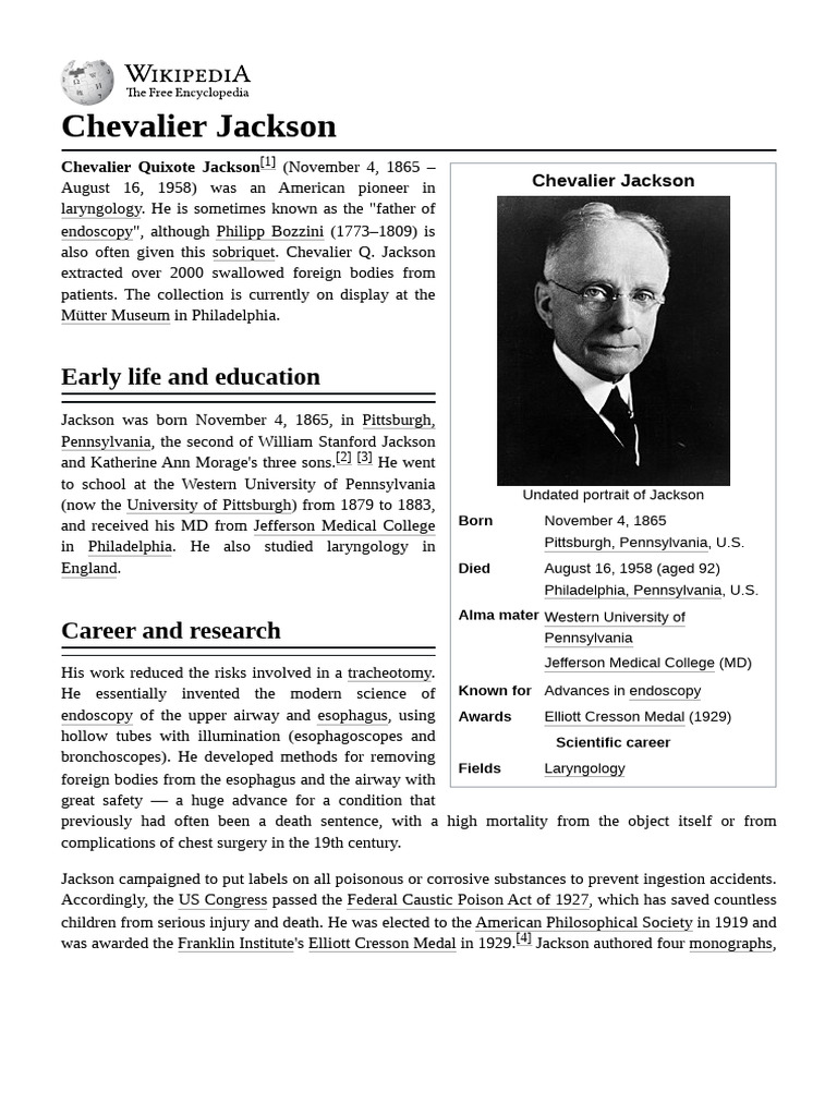 Chevalier_Jackson | PDF | Clinical Medicine