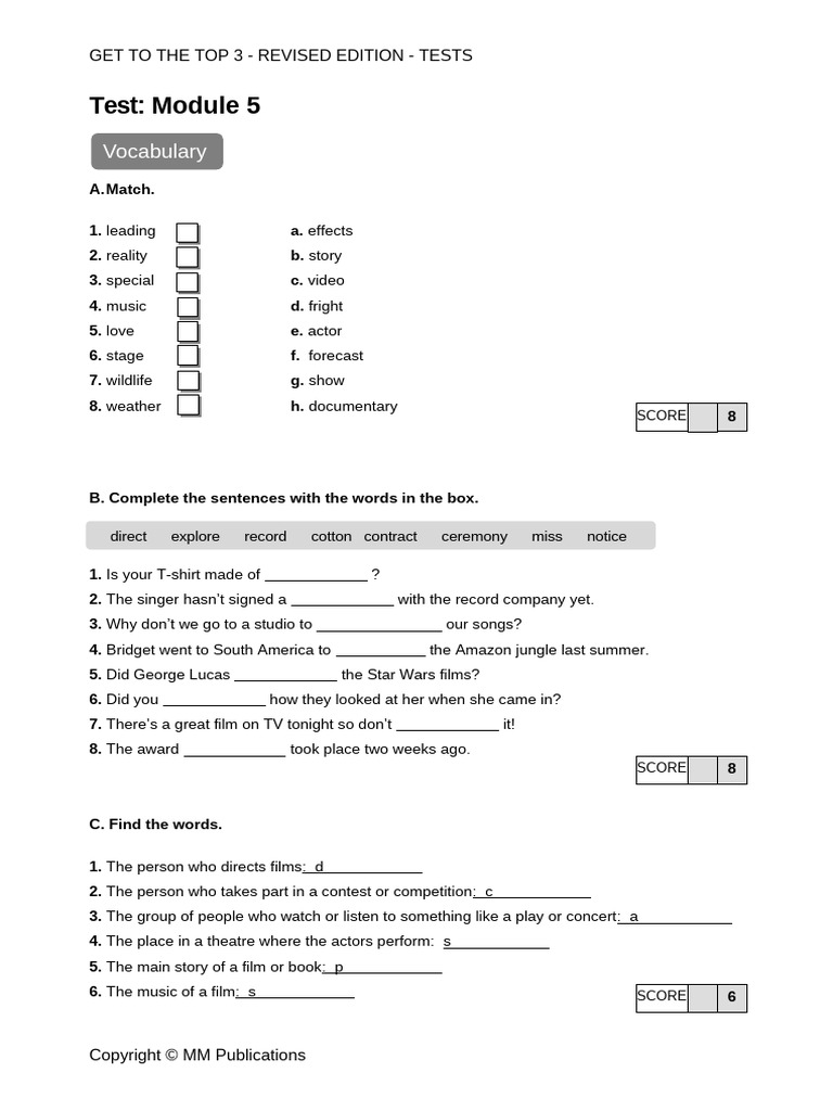 Get to the Top_3_Test 5 | PDF