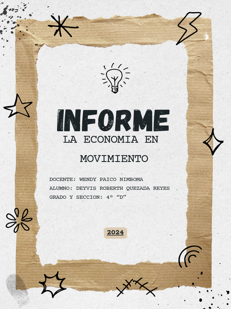 Documento A4 Portada Carátula de Informe Proyecto Final Recorte Papel ...