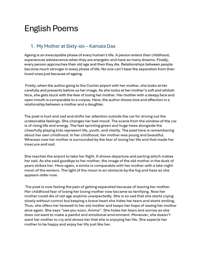 Analysis of Classic English Poems | PDF | Silence