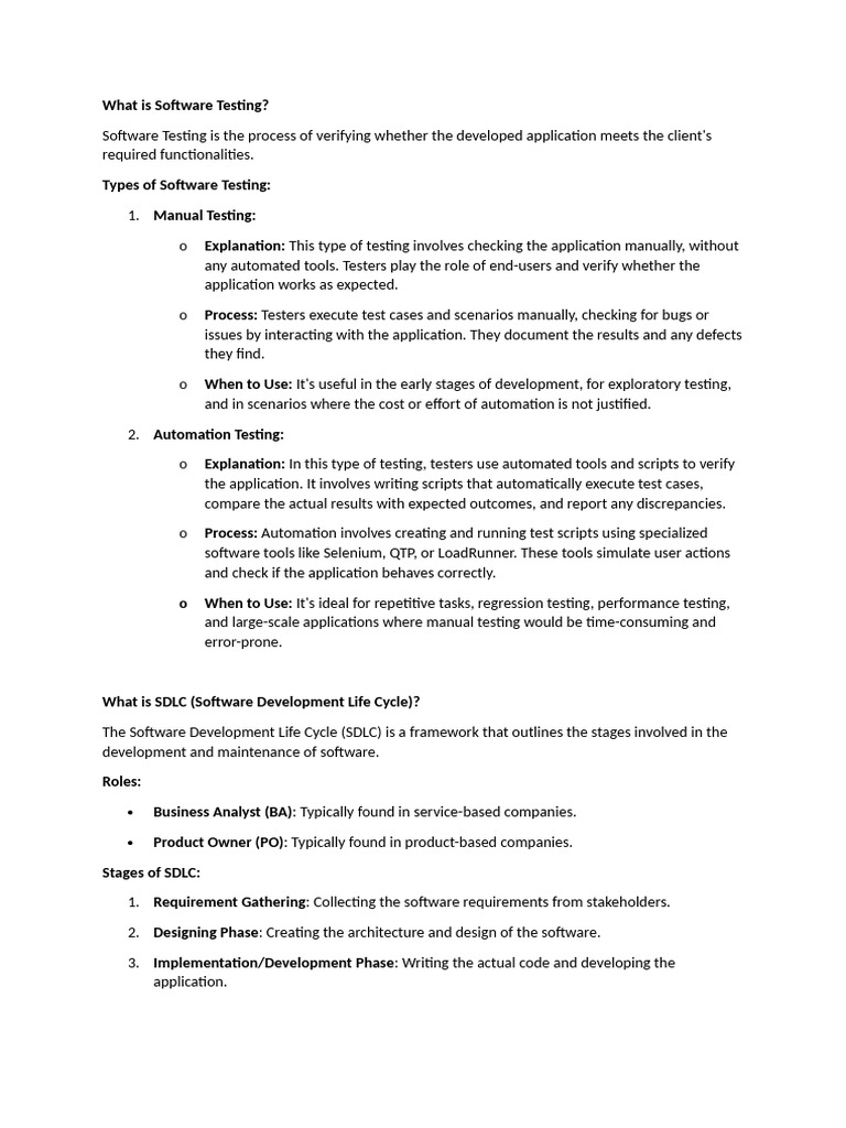 What is Software Testing | PDF | Software Testing | Software ... What is Software Testing | PDF | Software Testing | Software ...