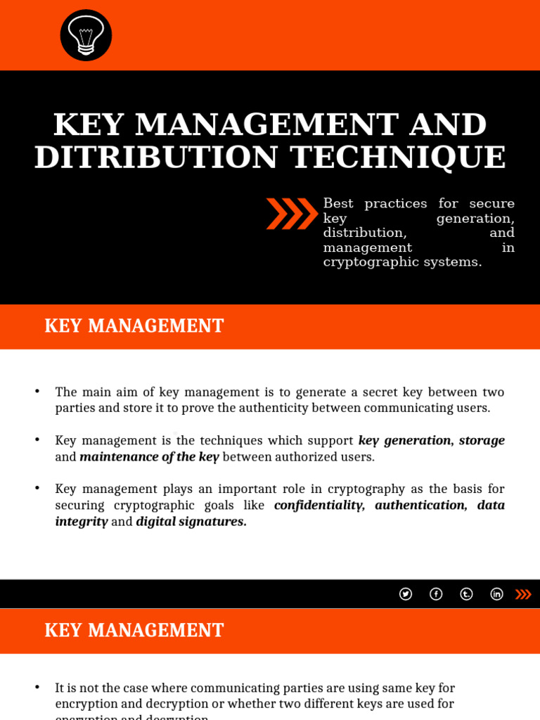 Key Management and Distribution Technique | PDF | Key (Cryptography ...