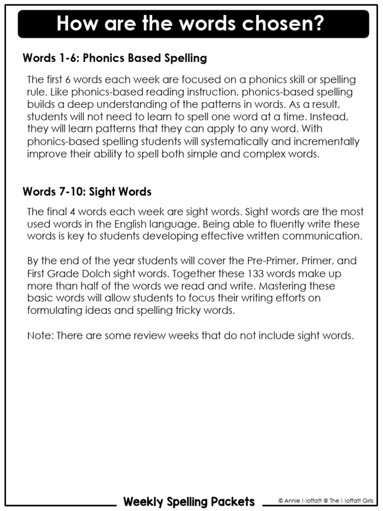 Phonics and Sight Word Spelling Curriculum | PDF | Phonics | Behavior ...