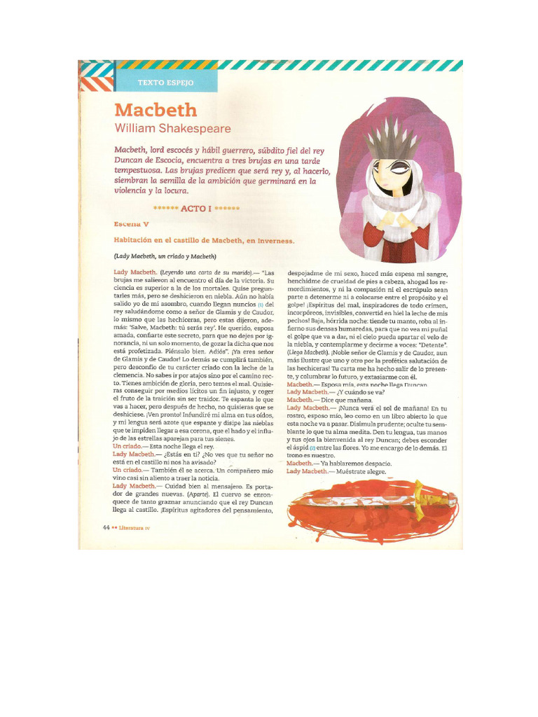 Macbeth, William Shakespeare. LIT 4º Prof. Sfeir | PDF