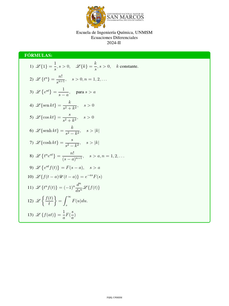 F Rmulas | PDF | Análisis matemático | Objetos matemáticos