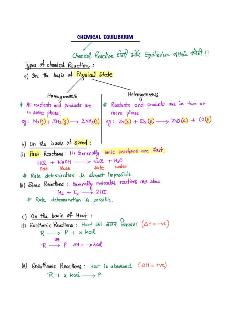 Chemical Equilibrium Pdf Chemical Equilibrium Chemical Reactions