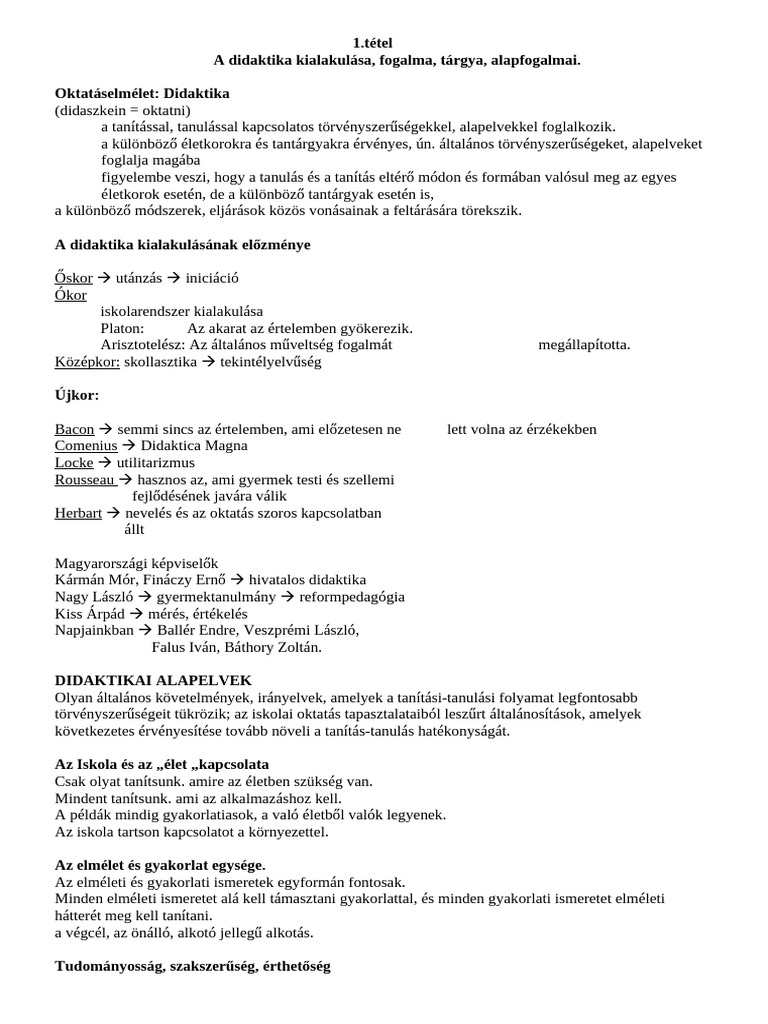 Didaktika Átrakás | PDF