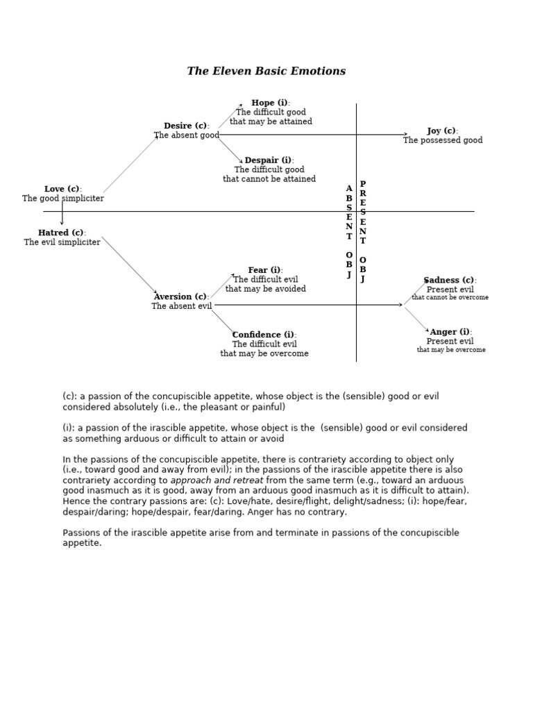 Passions of the Soul chart revised | PDF | Anger | Emotions