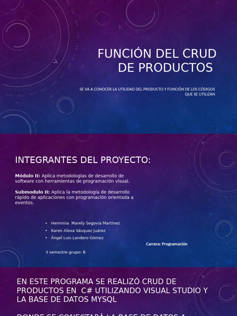 Presentación | PDF | Mi sql | Constructor (Programación Orientada a Objetos)