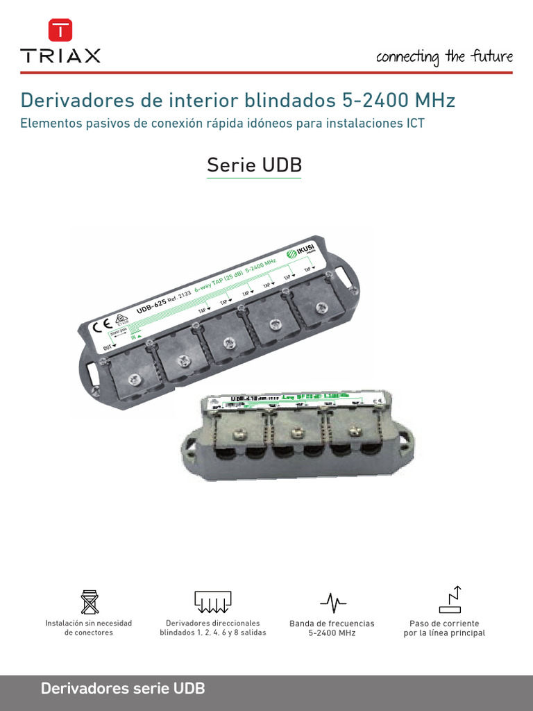 Ficha técnica Derivadores UDB_es | PDF