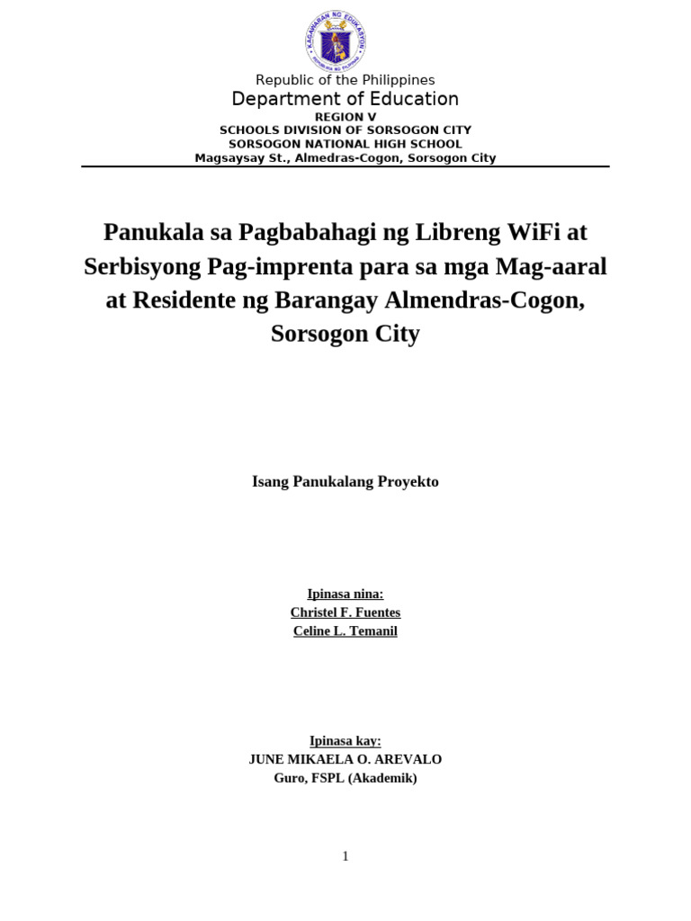 Panukalang Proyekto | PDF