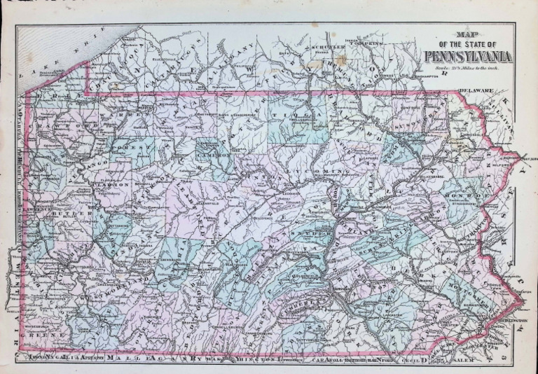 1864 Atlas Map of Pennsylvania | PDF