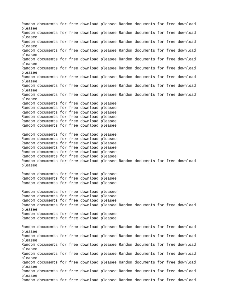 Free Random Document Downloads | PDF