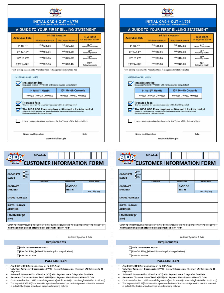 BIDA SAF | PDF | Payments