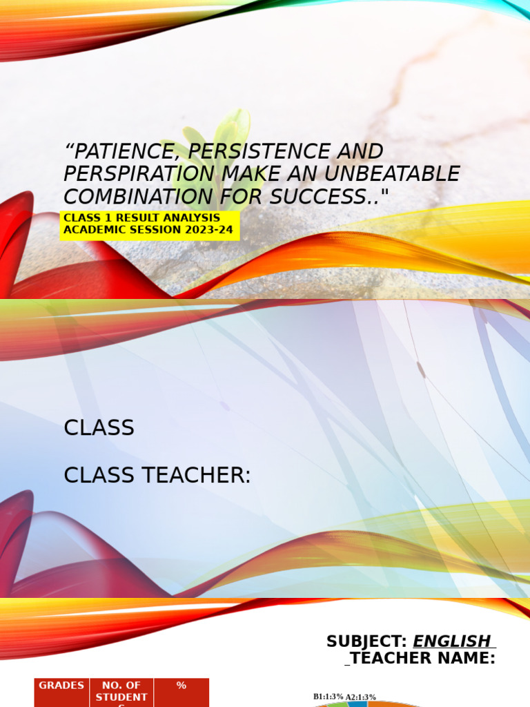 Sample Result Analysis 23 24 | PDF | Student Assessment And Evaluation ...