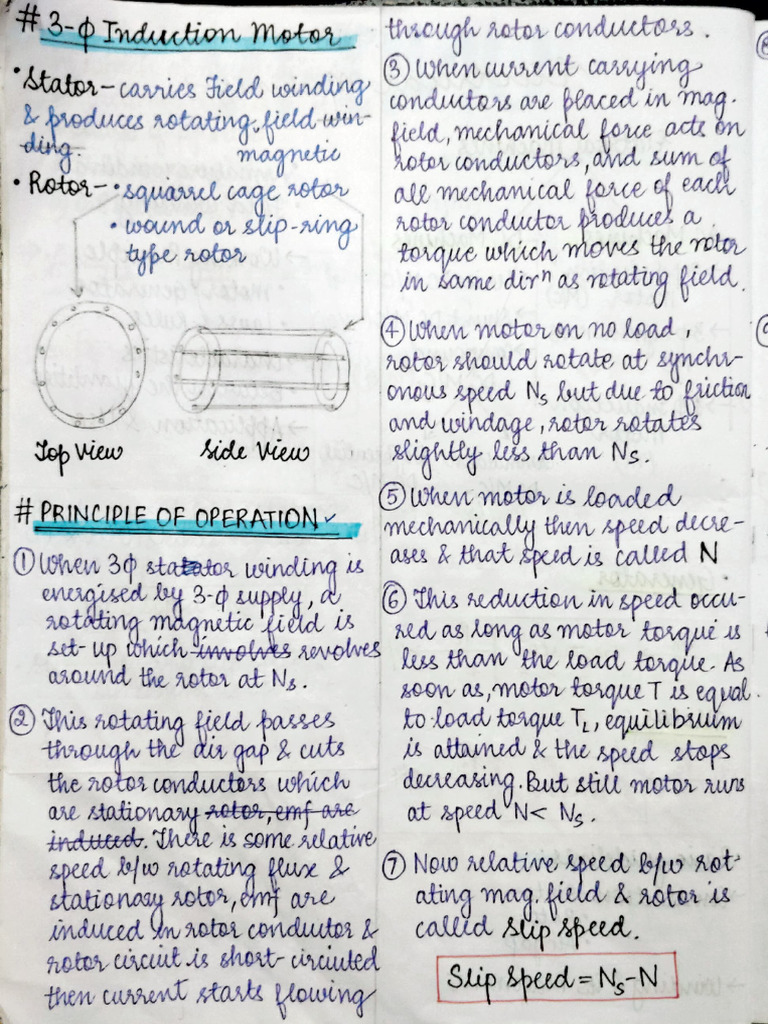 Three Phase Induction Motor | PDF