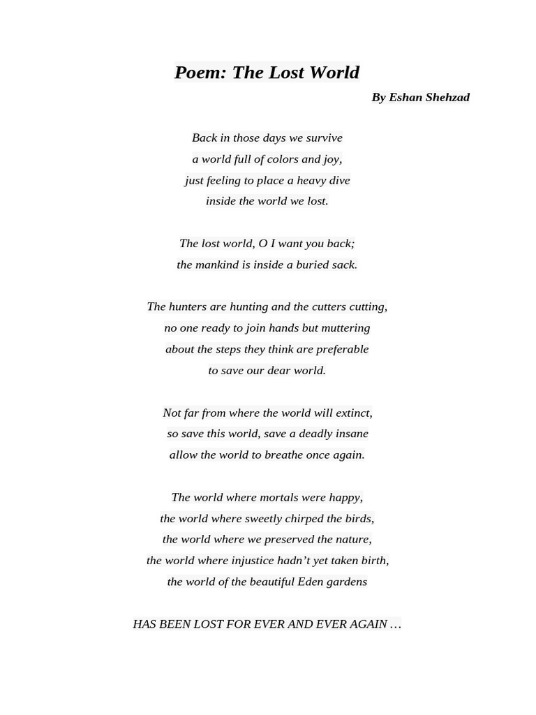 The Lost World | PDF