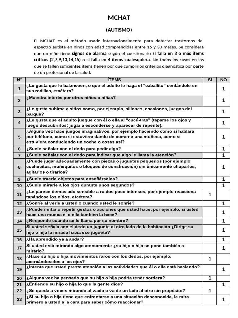 1._PROTOCOLO_M-CHAT_G7JThfu | PDF | Espectro autista | Juguetes