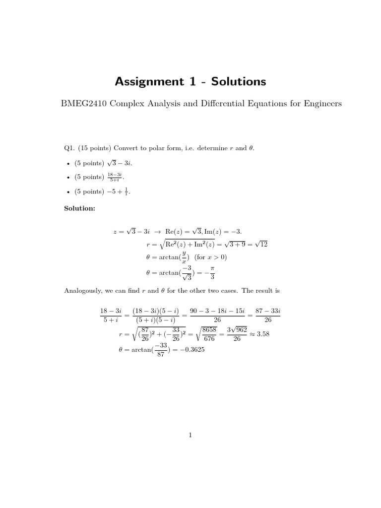 Solution 1 | PDF | Mathematical Objects | Mathematical Analysis
