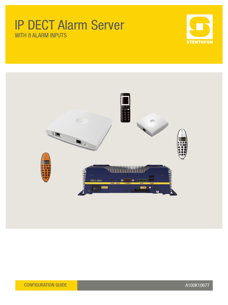 A100K10677 IP DECT Alarm Server configuration | PDF | Server (Computing) | Password