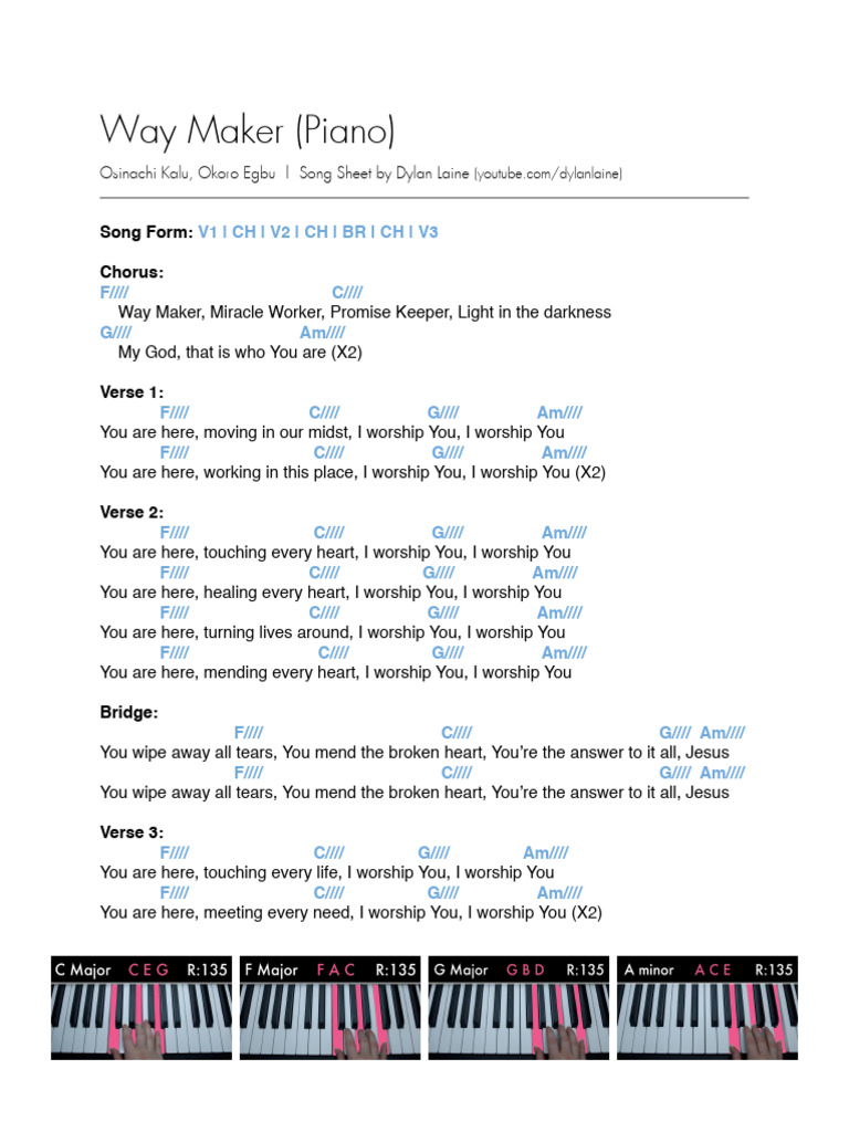 Way Maker (Piano) | PDF