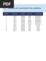 Planilha Controle de Validade | PDF