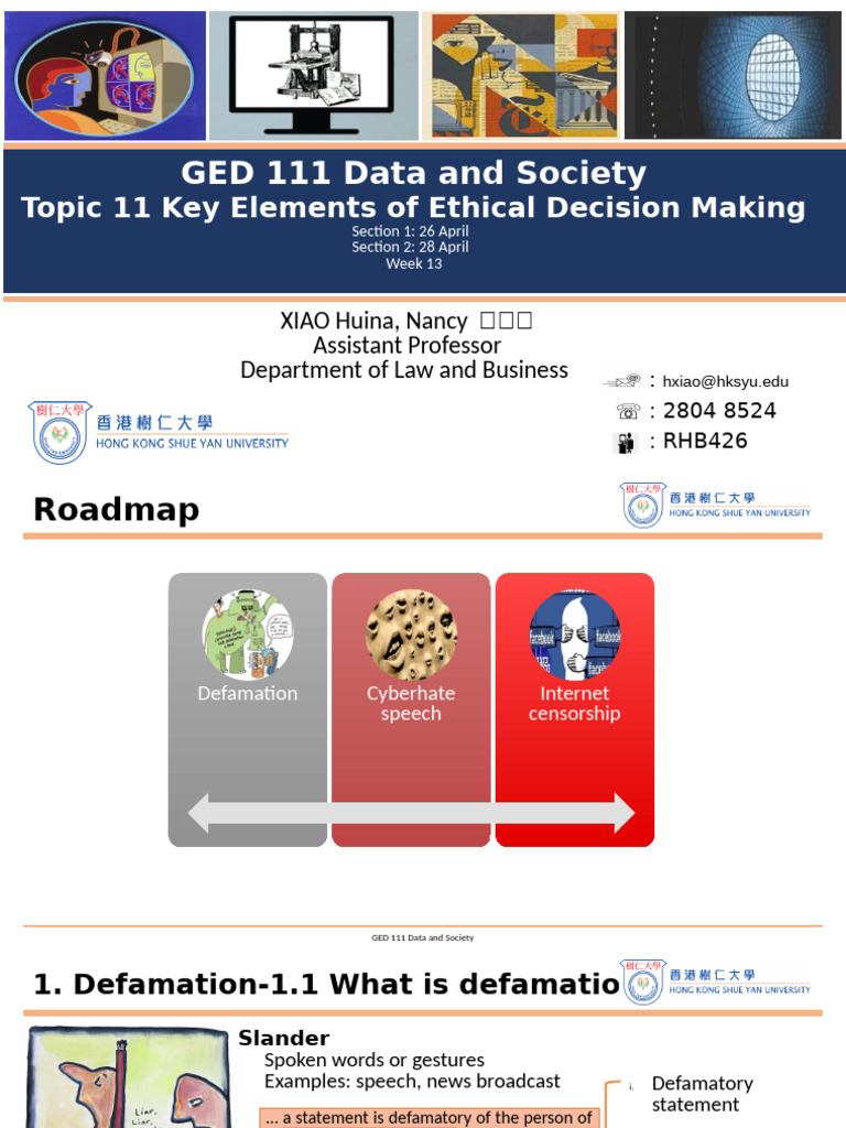 Topic 11 Key Elements of Ethical Decision Making | PDF | Defamation ...