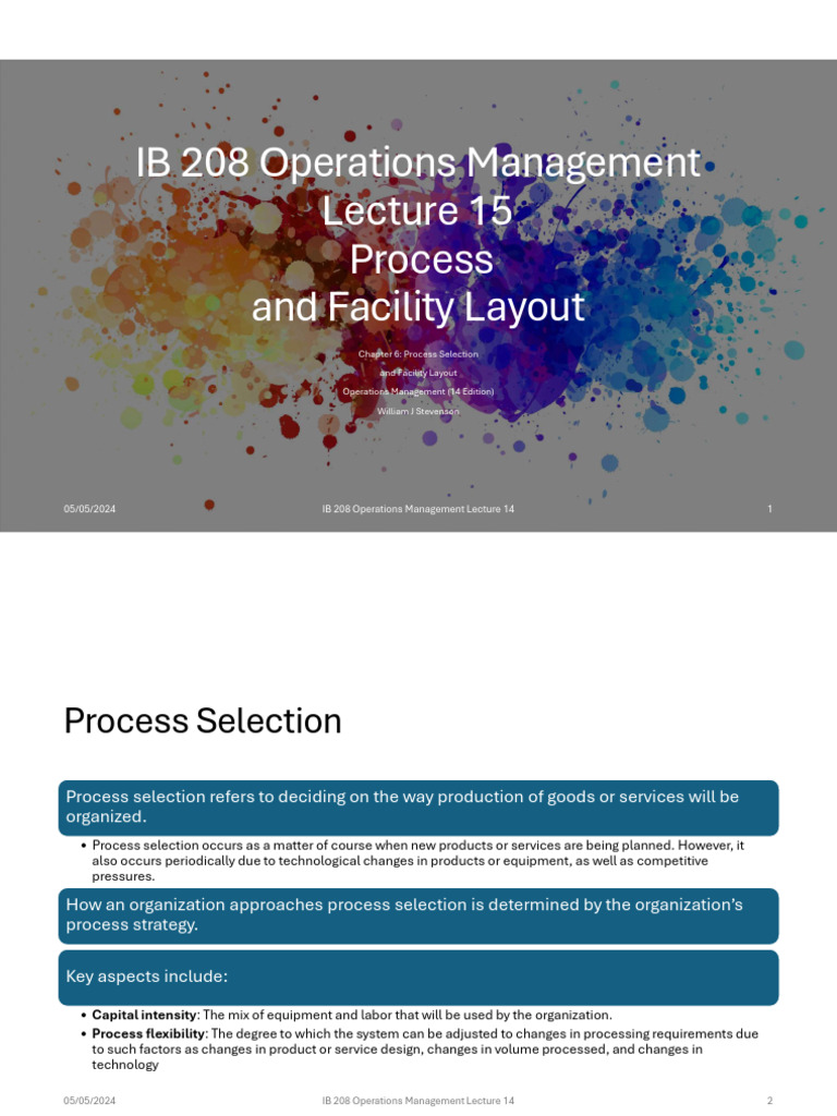 Operations Management Chapter 6 | PDF | Automation | 3 D Printing