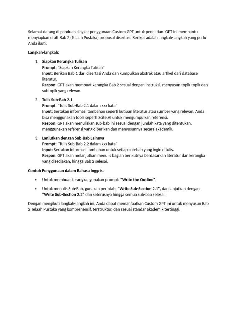 contoh bab 2 custom | PDF