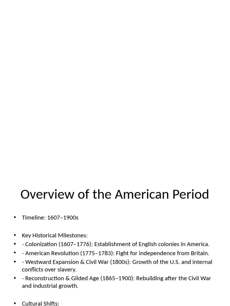 American Period Angelaaa | PDF | American Literature | The United States