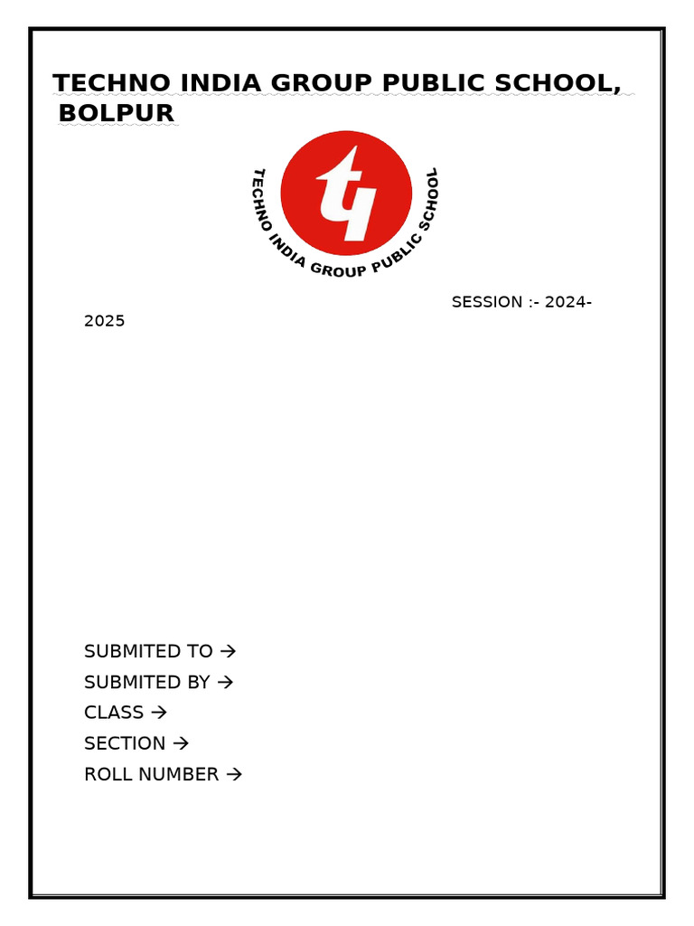 Techno India Group Public School Info | PDF
