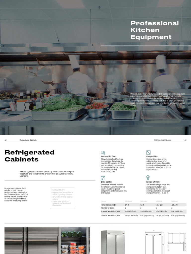 Catering Equipment Brochure | PDF | Refrigeration | Efficient Energy Use