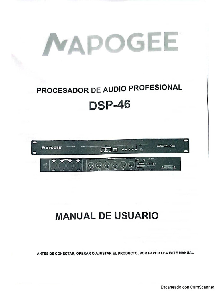 Manual DSP-46 Apogee | PDF