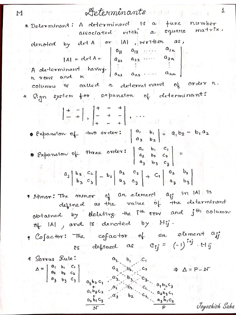 M Determinants | PDF
