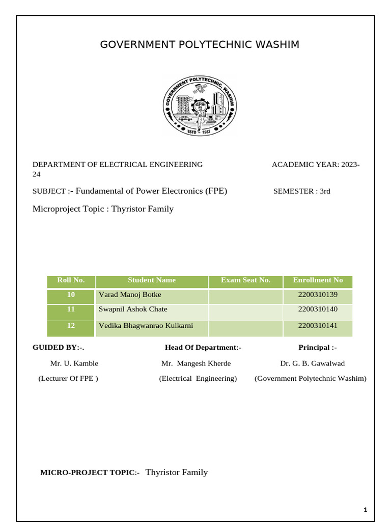 FPE microproject | PDF | Manufactured Goods | Electronics