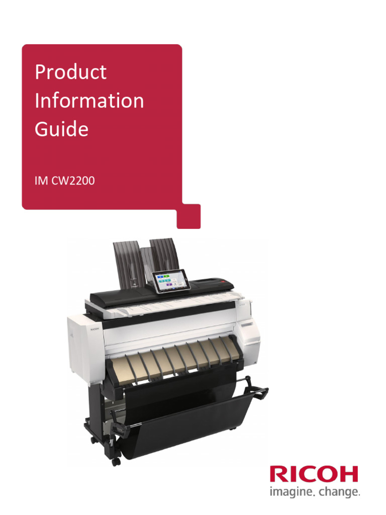 IM CW2200 Product Info Guide | PDF | Printer (Computing) | Computing