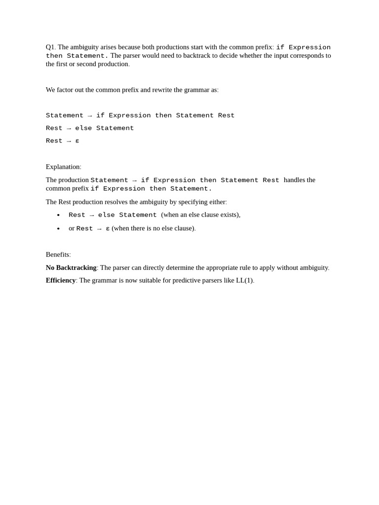 Compiler answers | PDF | Parsing | Syntax (Logic)